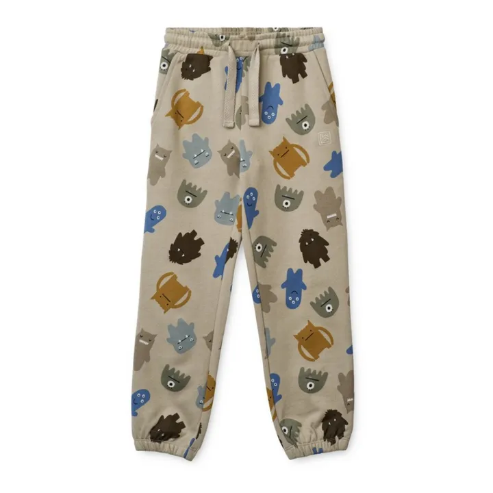 Liewood - Inga Monsters Organic Cotton Joggers - Beige | Smallable