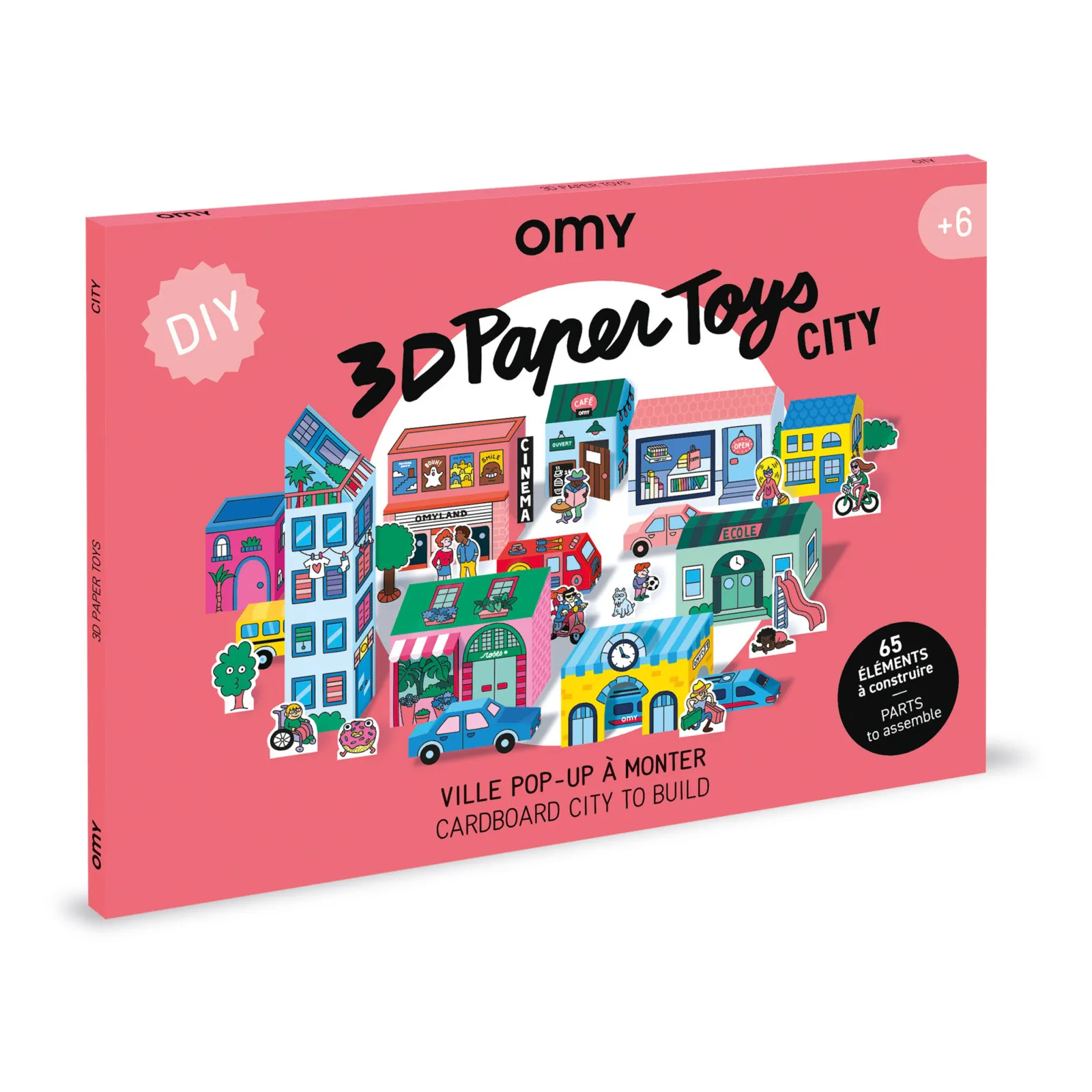 Omy - 3D paper toys - City - Orange | Smallable