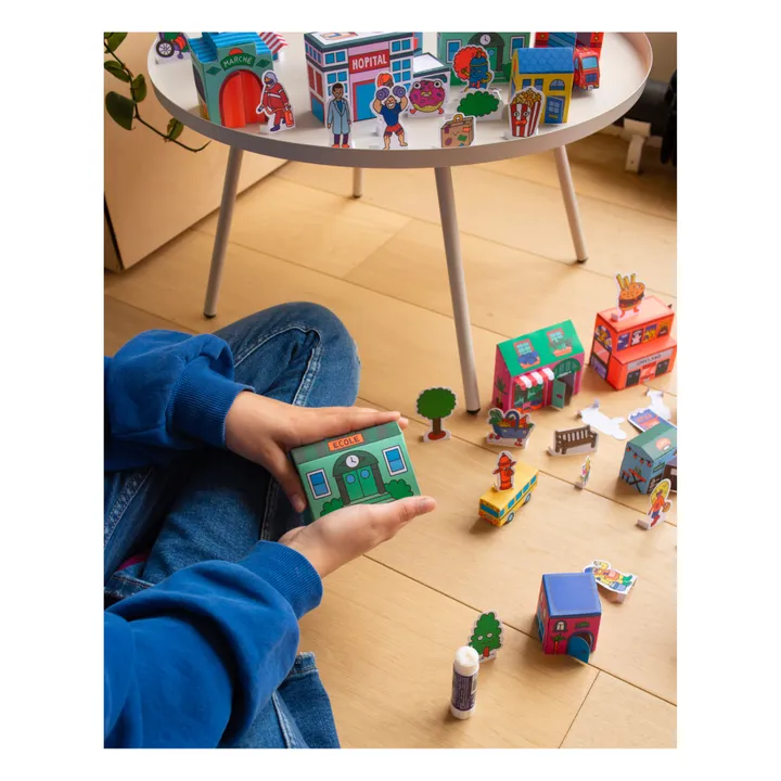 Omy - 3D paper toys - City - Orange | Smallable