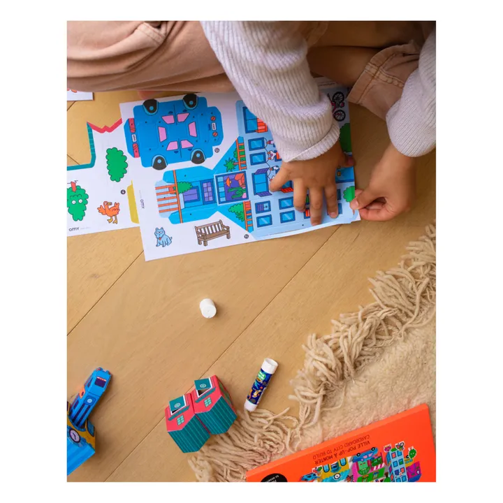 Omy - 3D paper toys - City - Orange | Smallable