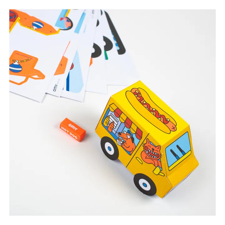 Omy - 3D paper toys - Vroom - Blue | Smallable