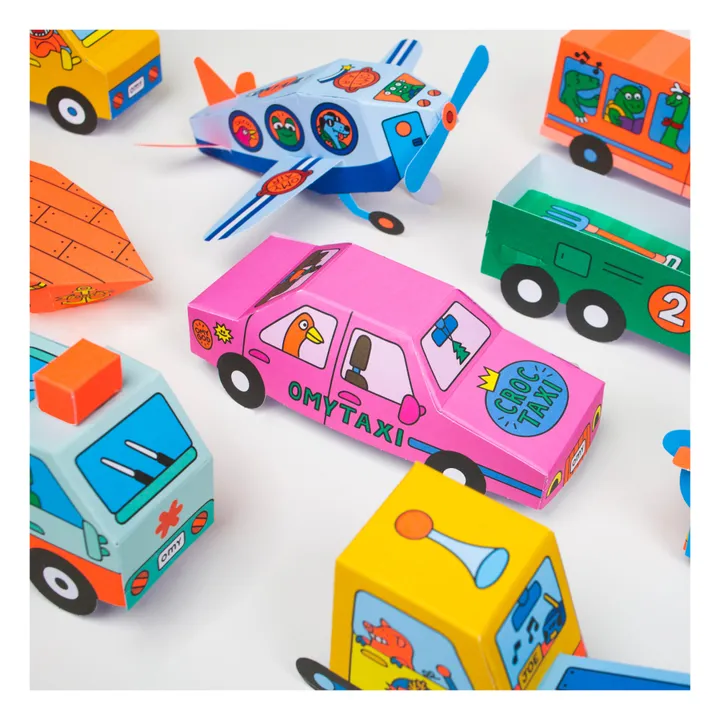 Omy - 3D paper toys - Vroom - Blue | Smallable