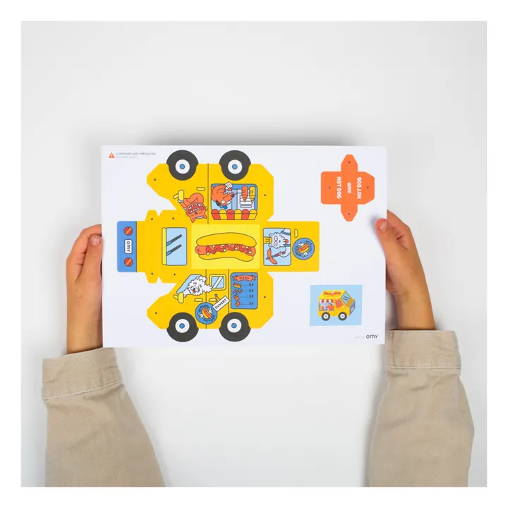 Omy - 3D paper toys - Vroom - Blue | Smallable