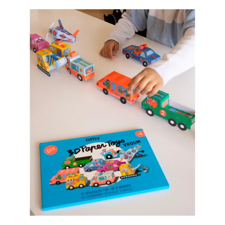 Omy - 3D paper toys - Vroom - Blue | Smallable