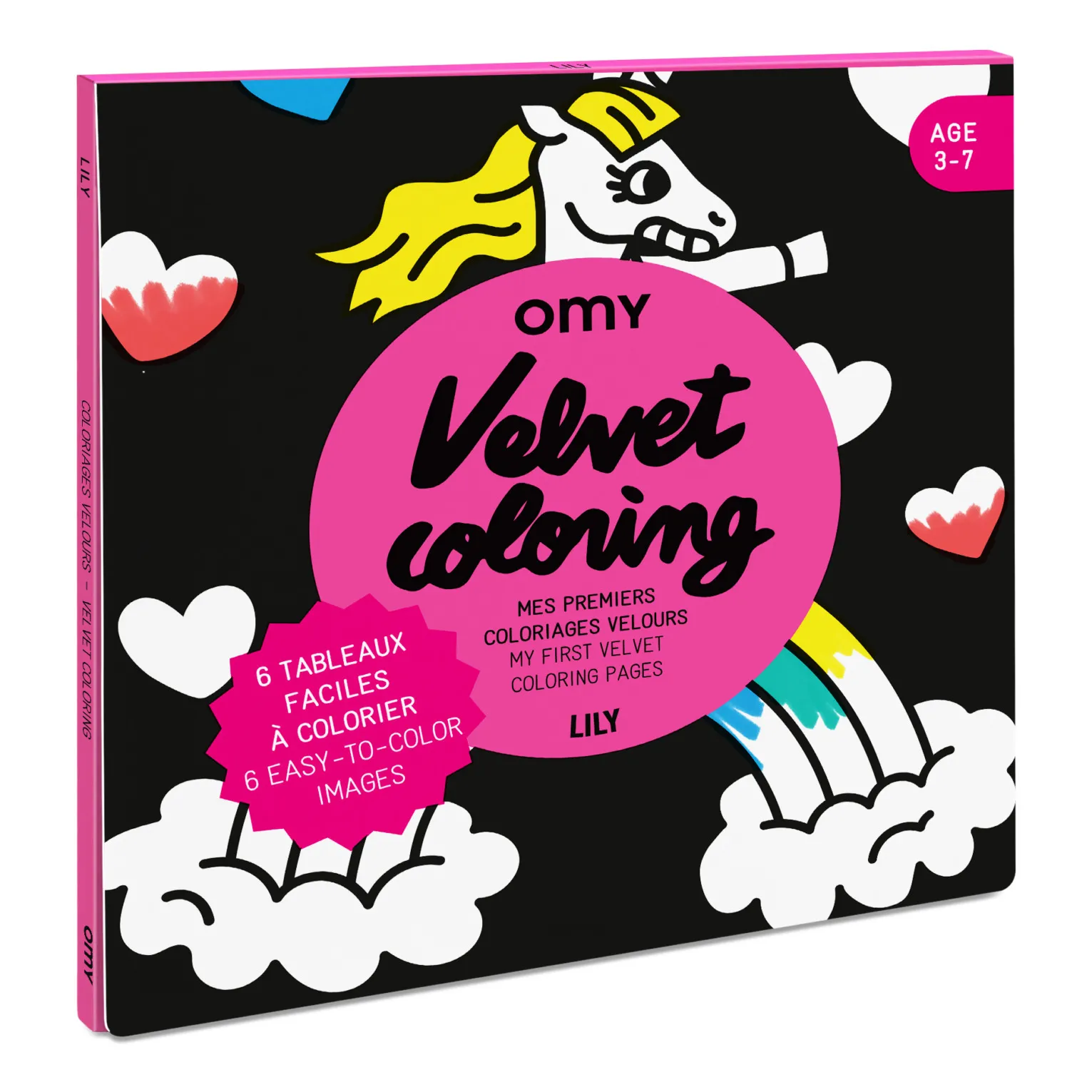 Omy - Velvet coloring book - Lily - Pink | Smallable