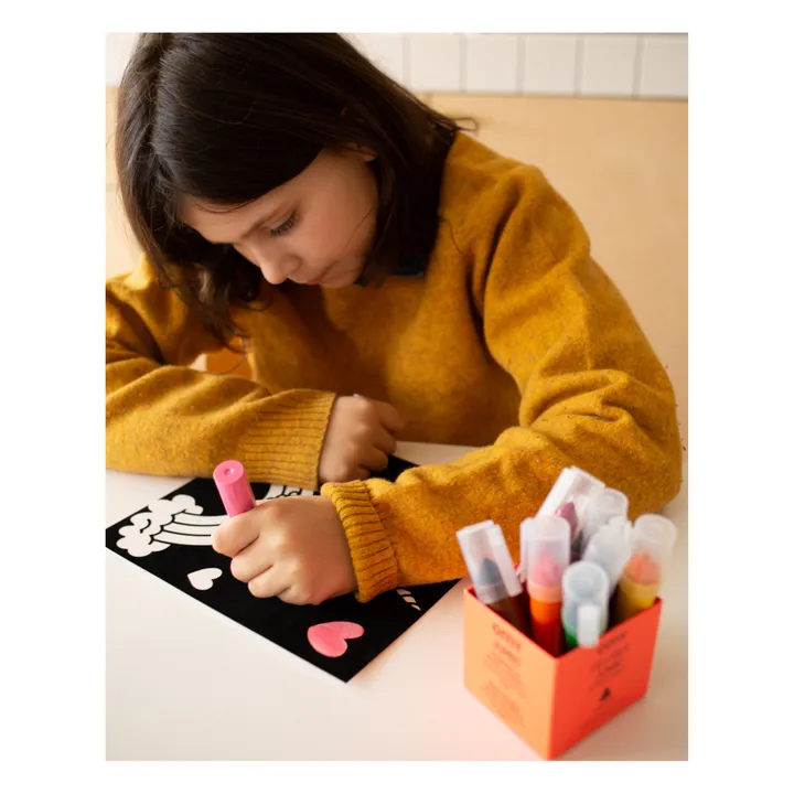 Omy - Velvet coloring book - Lily - Pink | Smallable