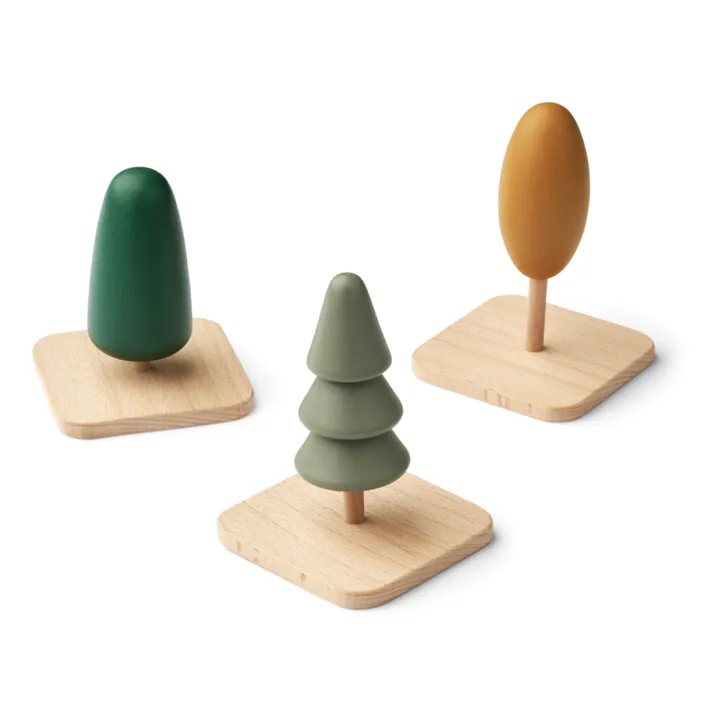 Liewood - Wooden trees - Set of 3 - Faune green mix | Smallable