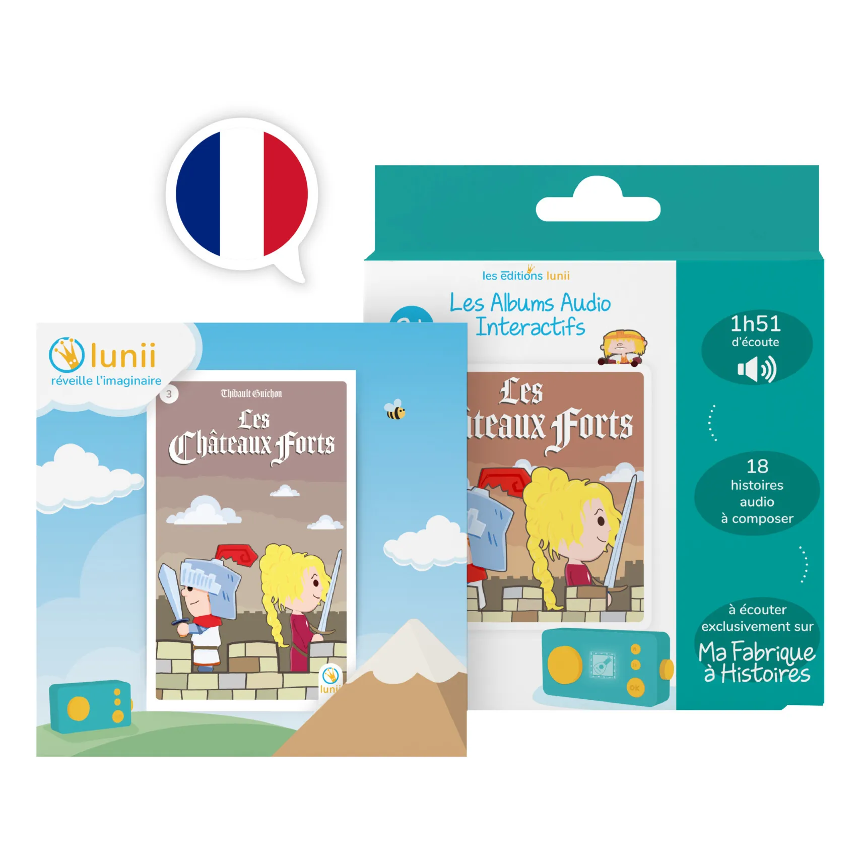 Lunii - Coffret livre audio - Les châteaux forts | Smallable