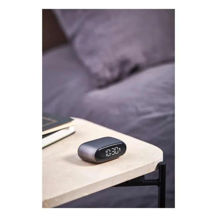 Lexon - Minut Mini Alarm Clock - Steel Grey | Smallable