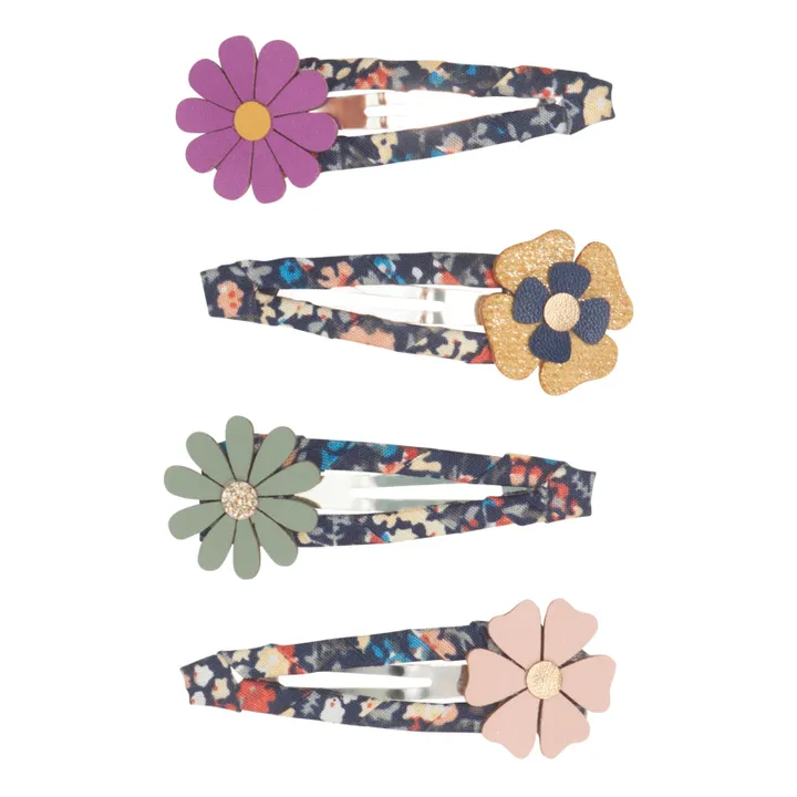 Mimi & Lula - Set of 4 Flower clips - Navy blue | Smallable