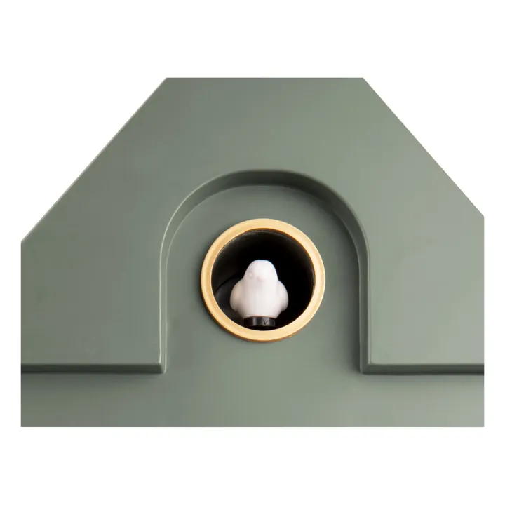 Present Time - Modern Cuckoo pendulum clock - Dark green | Smallable