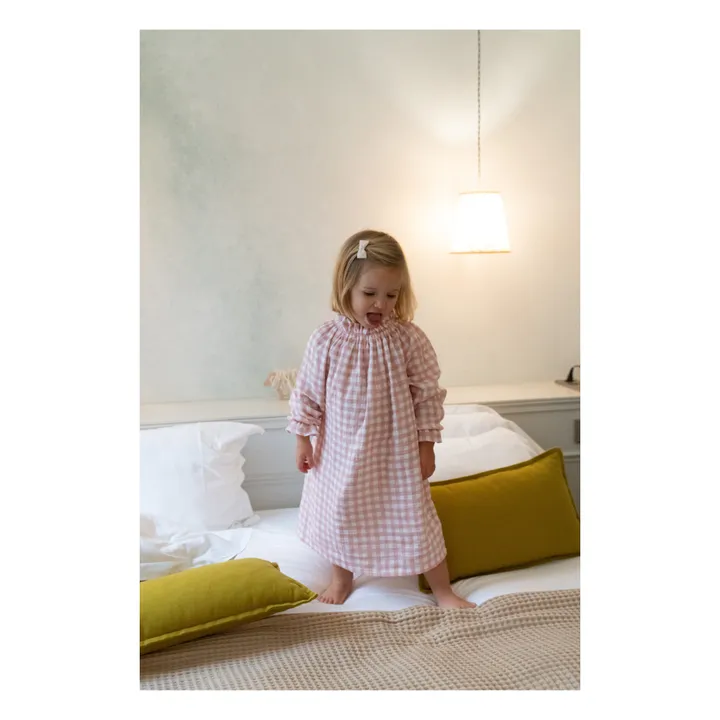 Risu Risu - Robe de Nuit Gaze de Coton Bio Sissi - Rose pâle | Smallable
