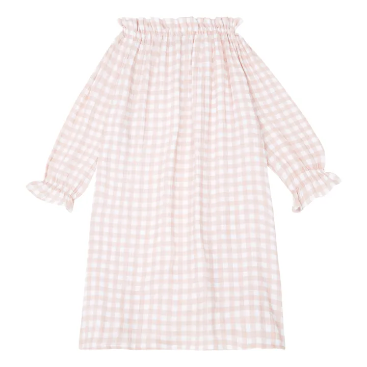 Risu Risu - Robe de Nuit Gaze de Coton Bio Sissi - Rose pâle | Smallable