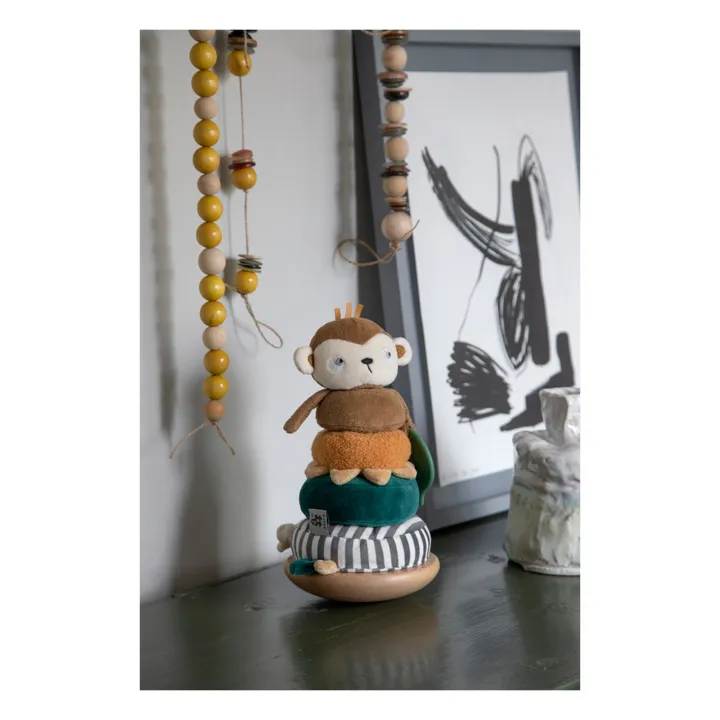 Sebra - Plush & Wood Stacking Monkey | Smallable