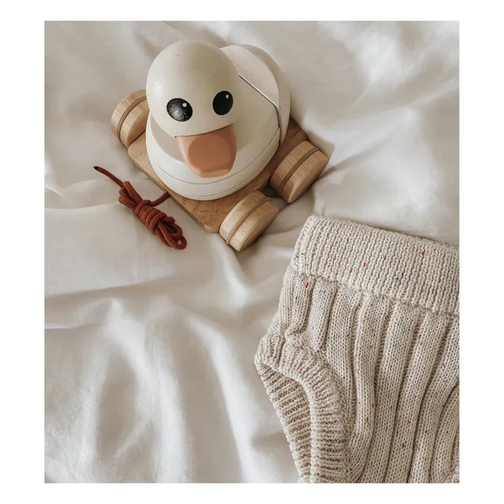 Hevea - Wooden Duck Pull Toy - White | Smallable