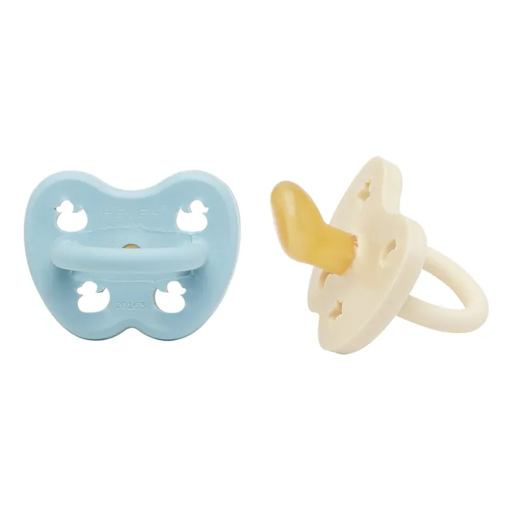 Hevea - Natural Orthodontic Rubber Dummies - Set of 2 - Light blue ...