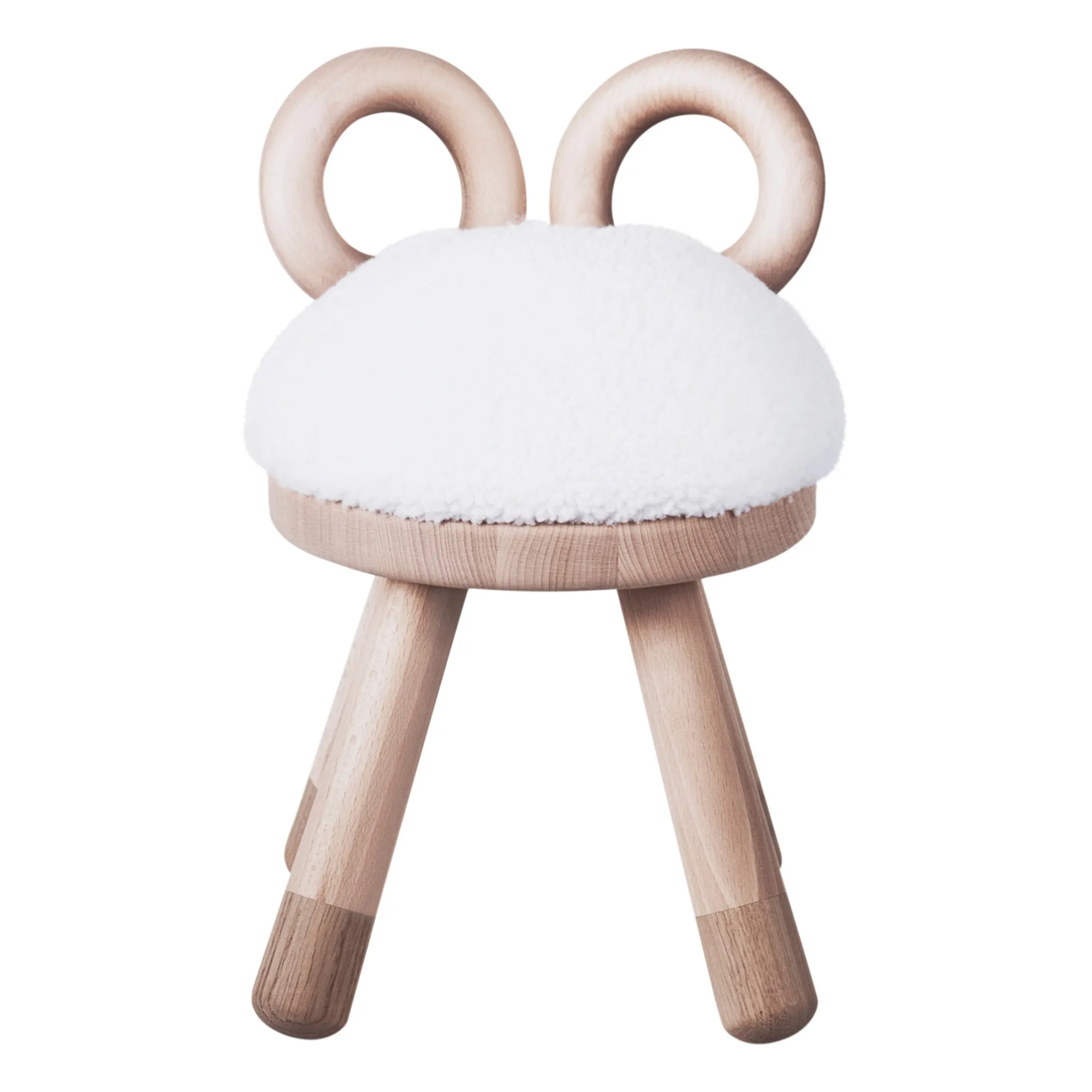 EO - Sheep Chair in oak and beechwood by Takeshi Sawada - White | Smallable