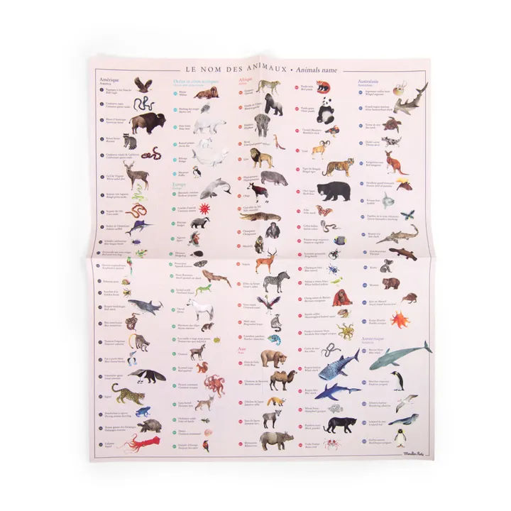 Moulin Roty - Mapa del mundo con calcomanías | Smallable