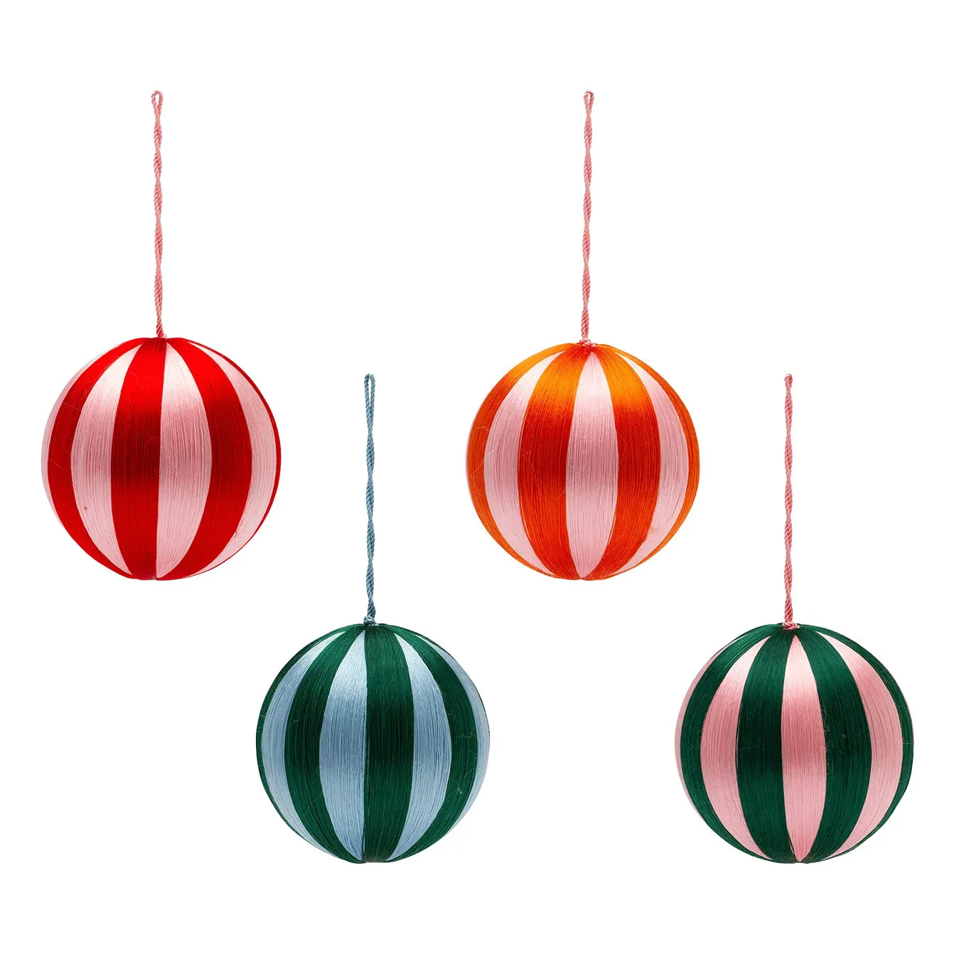 Anna + Nina - Striped Christmas ornaments - Set of 4 | Smallable
