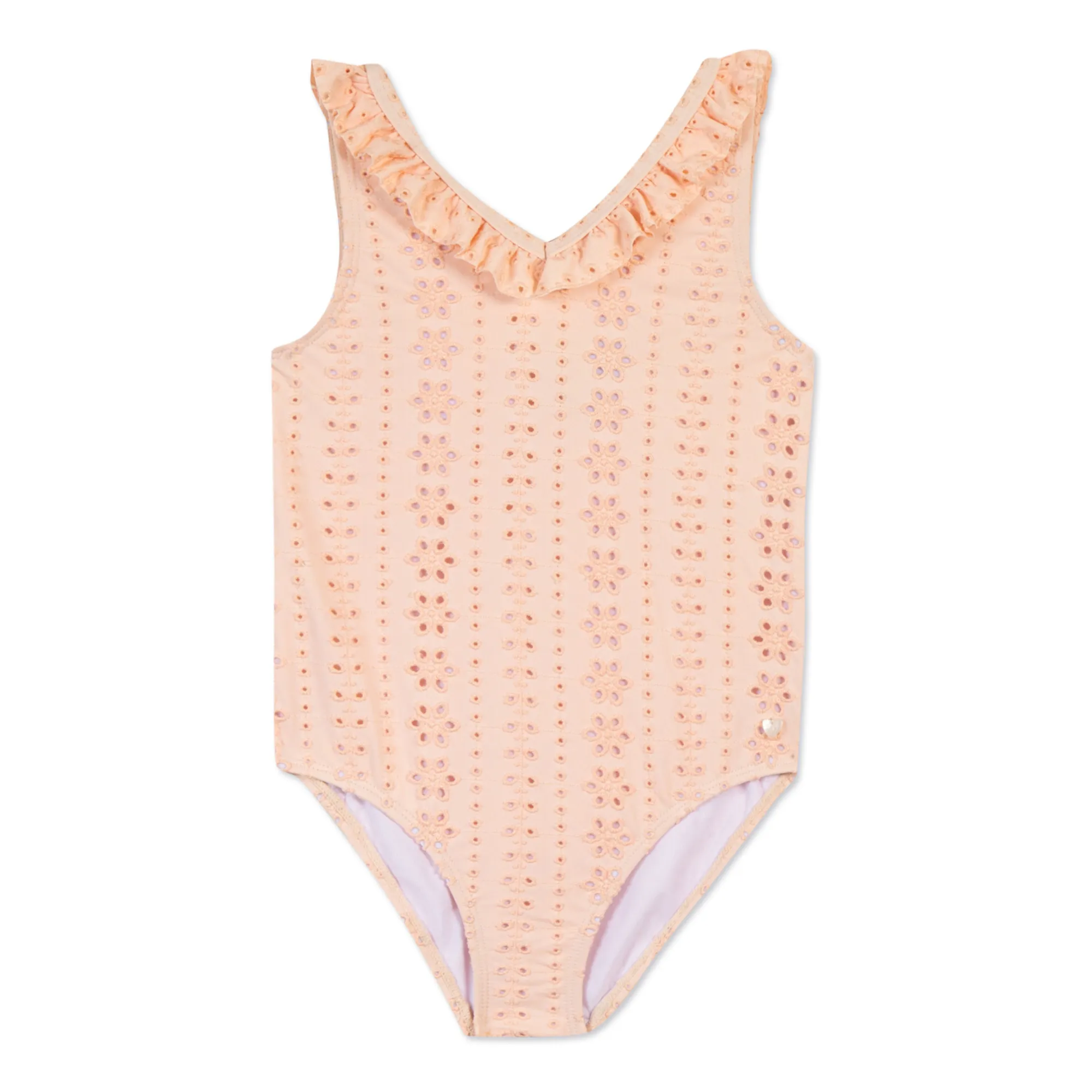 Tartine et Chocolat - Broderie Anglaise 1-piece swimming costume - Pale ...