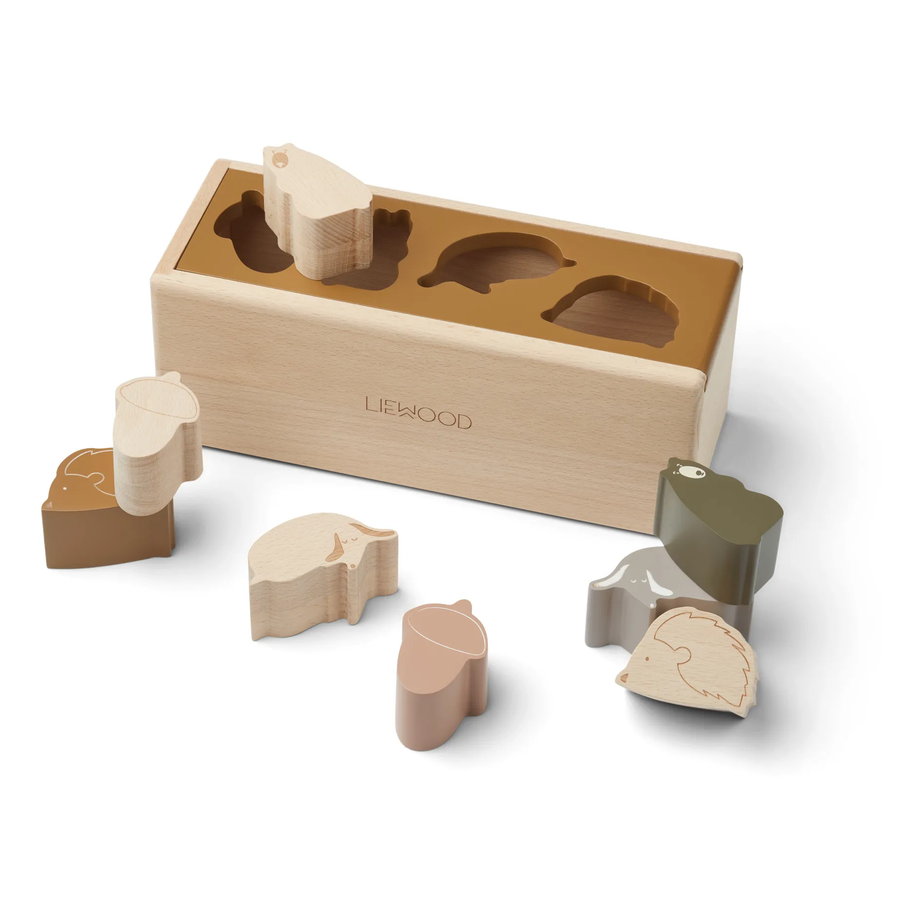 Liewood - Midas Wooden Shape Sorter Box | Smallable