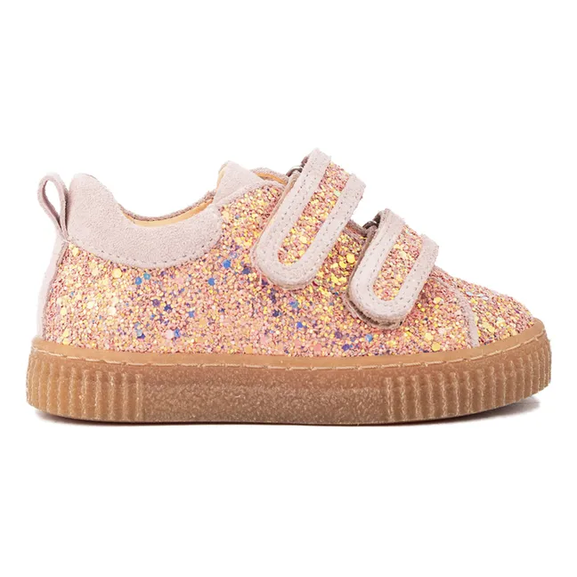 Victoria - Scratch Sneakers Sandalia Tira Lona Stripes - Pink | Smallable