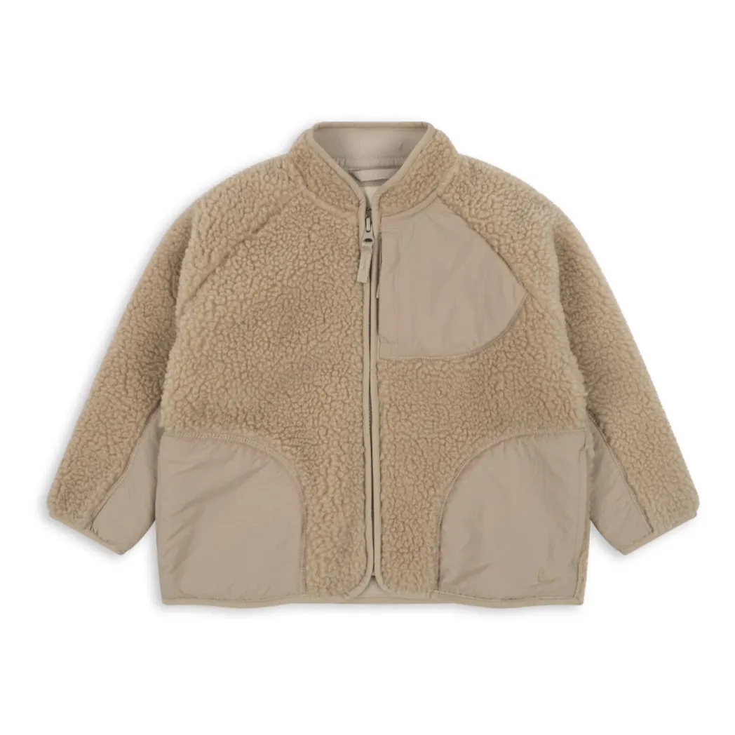 Konges Sløjd - Teddy Sherpa Jacket - Taupe brown | Smallable