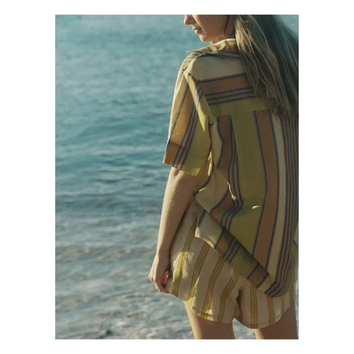 Soleil Soleil - Chemise Darcy Rayures Lin - Marron | Smallable