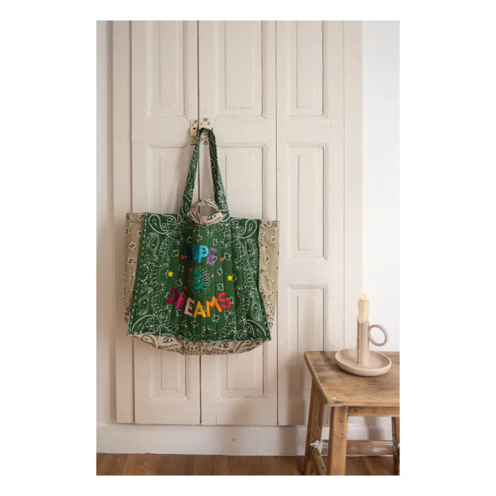 Call it by your name - Hope & Dream Maxi Tote Bag x Smallable - Green ...