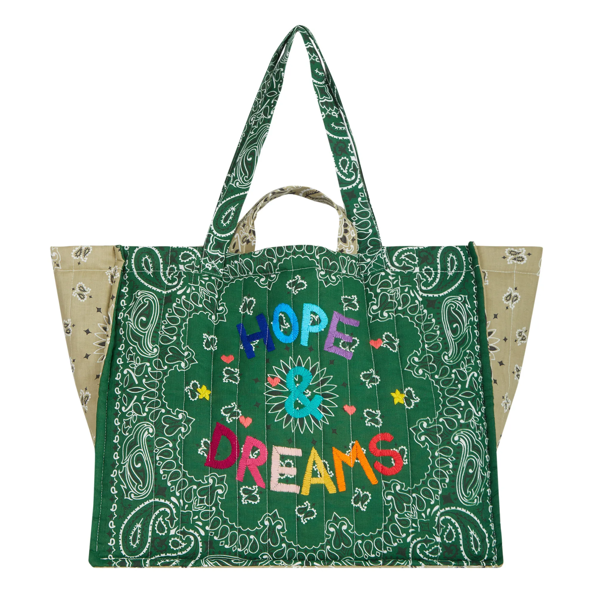 Call it by your name - Hope & Dream Maxi Tote Bag x Smallable - Green ...