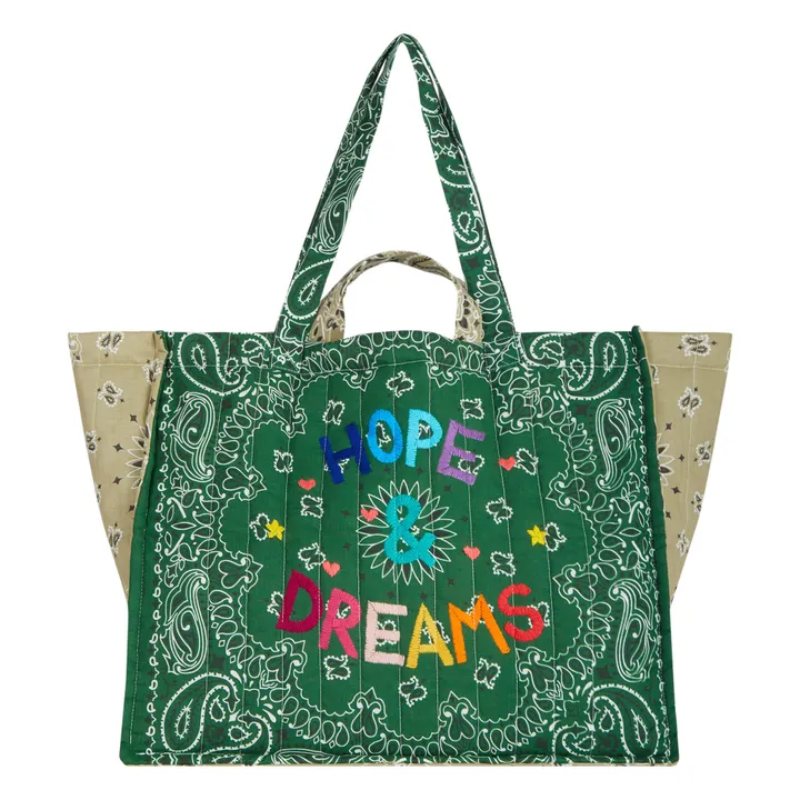 Call it by your name - Hope & Dream Maxi Tote Bag x Smallable - Green ...