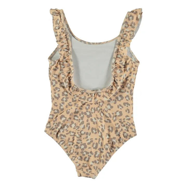 Tocoto Vintage - Leopard Ruffle Swimsuit - Yellow | Smallable