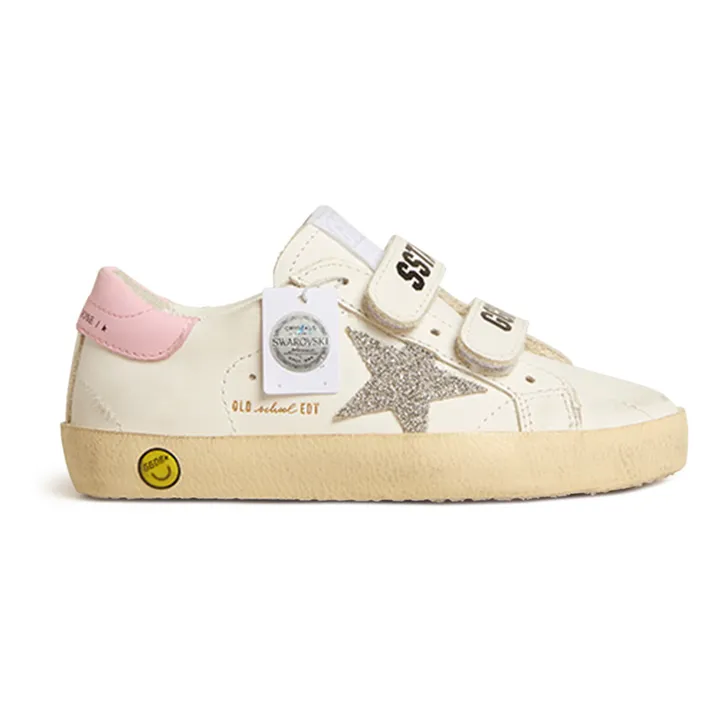 Golden Goose Sneakers Old School mit Klettverschluss Blassrosa Smallable