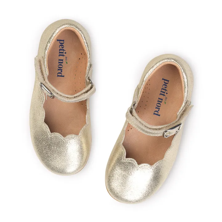 Petit Nord - Ballerines Scratchs Mary Jane - Doré | Smallable