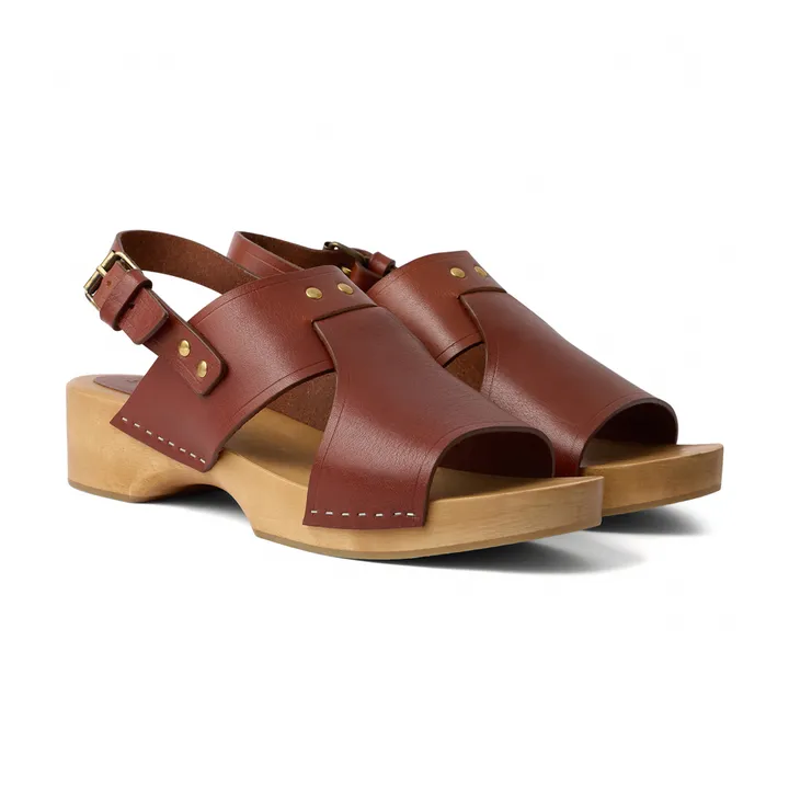Soeur - Amy Leather sandals - Mahogany | Smallable