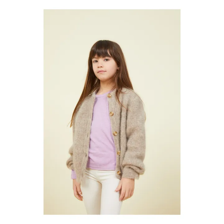 SMALLABLE BASICS - Girl's Alpaca Cardigan - Heather grey | Smallable