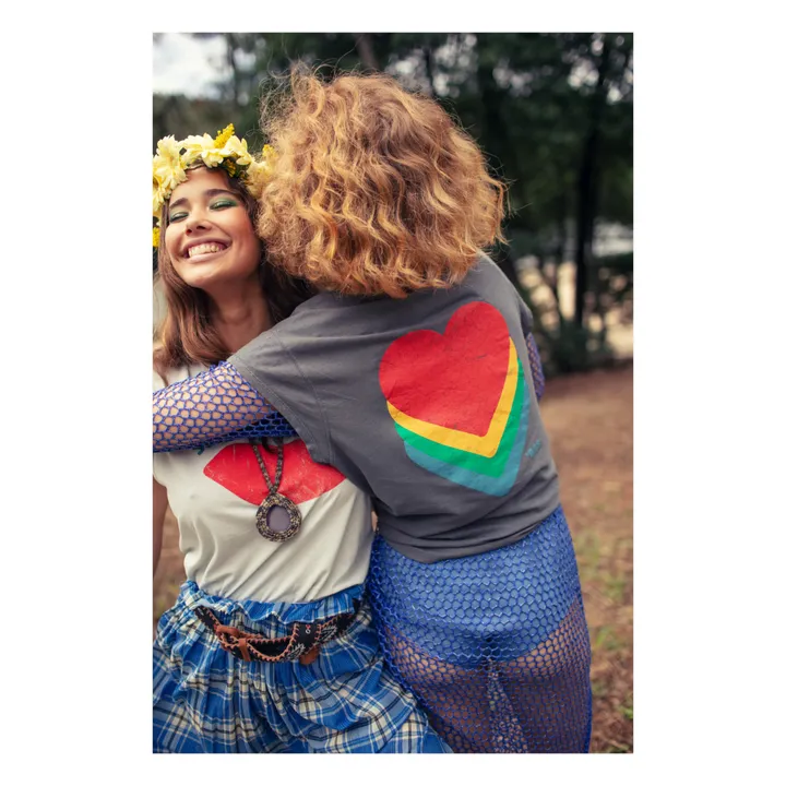 Sisters Department - Marie Cotton and Linen T-shirt - Dark grey | Smallable