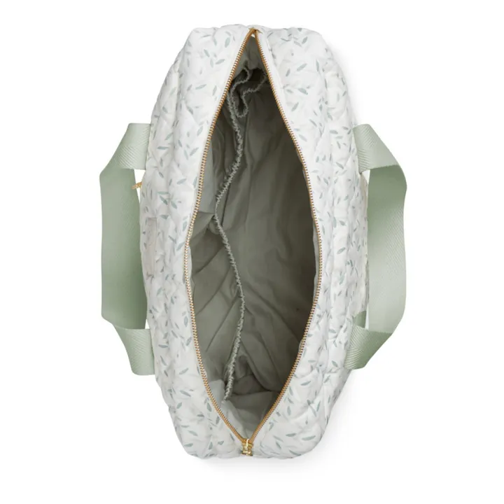 Cam Cam - Green Leaves changing bag in organic cotton - Green | Smallable