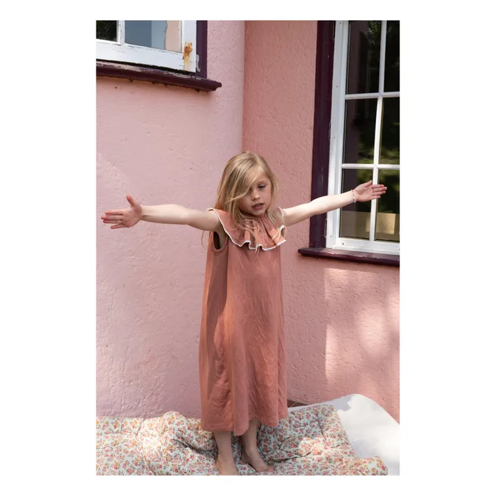 Risu Risu - Aline Nightgown Organic Cotton - Terracotta | Smallable
