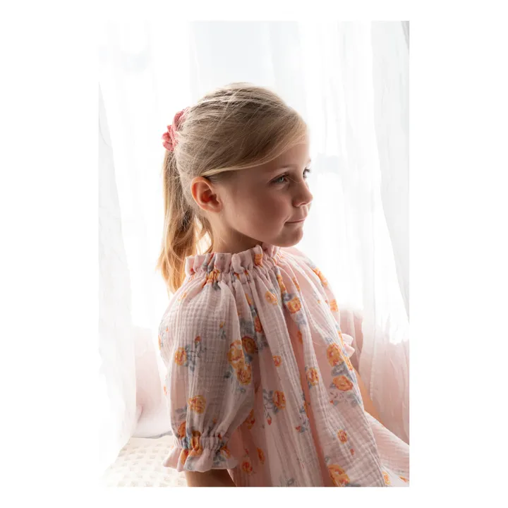 Risu Risu - Exquisite Double Gauze Organic Cotton Nightgown - Pale Pink | Smallable