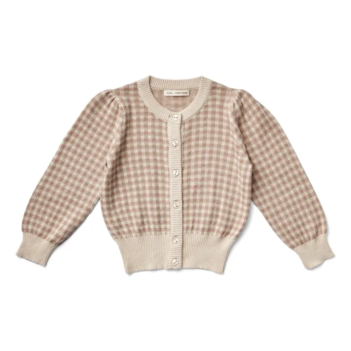 Soor Ploom - Pink Checkered Cardigan - Rosewood | Smallable