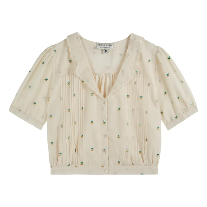 Emile et Ida - Zoba Embroidered Blouse - Women's Collection - Ecru ...