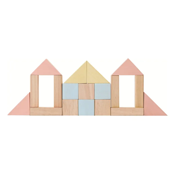 Plan Toys - Pastel Construction Blocks | Smallable