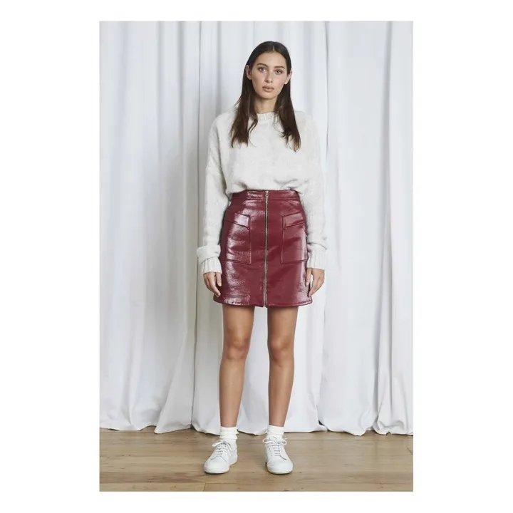 Fête Impériale - Clorinde Patent Skirt - Burgundy | Smallable