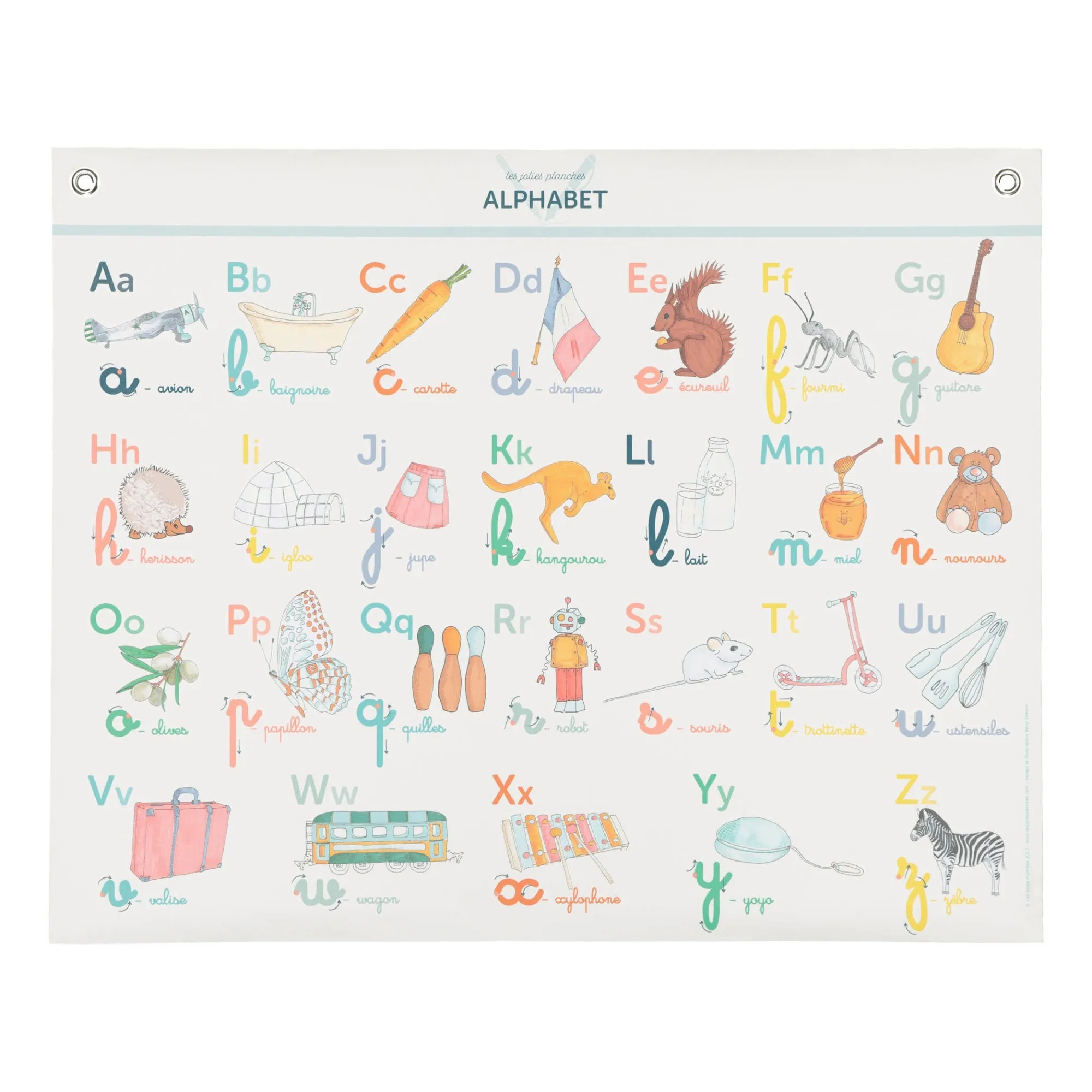 Les Jolies Planches - Alphabet Learning Board 80x100cm | Smallable