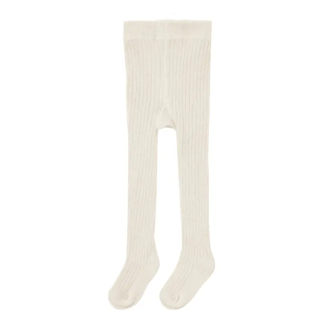 The Simple Folk - Ribbed Organic Cotton Tights - Chocolate | Smallable