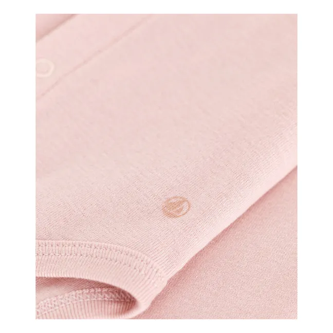 1+ in the family - Lourdes Ribbed Claudine Collar Bodysuit - Pale pink ...