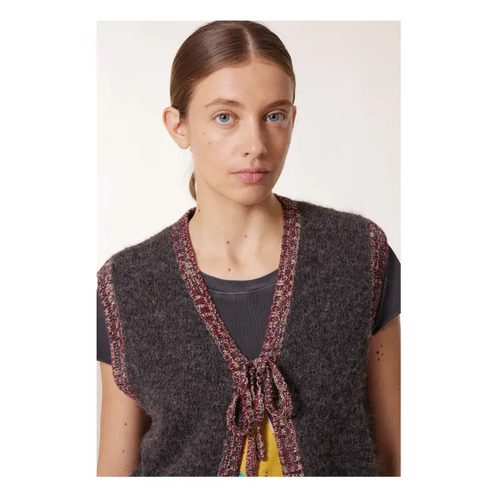 Leon & Harper - Strickjacke ohne Ärmel Milly Alpaka - Grau | Smallable