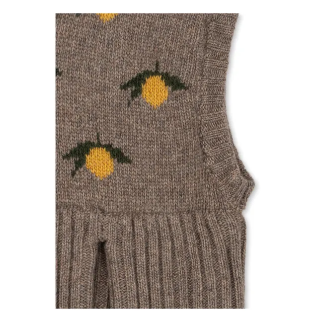 Konges Sløjd - Belou Planets Merino Sweater - Taupe brown | Smallable