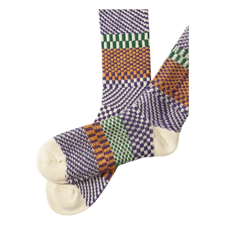 RoToTo - Check & Step socks - Blueberry | Smallable